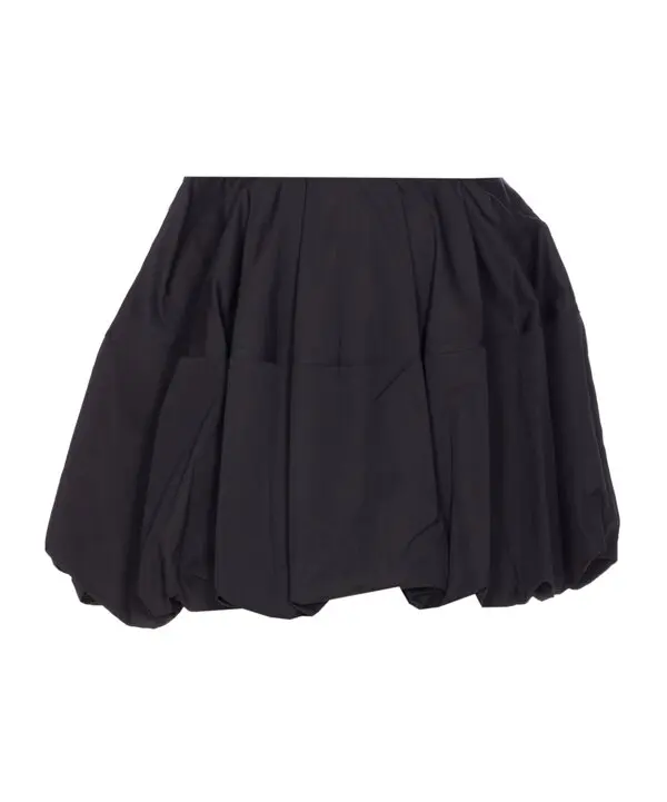 Alaïa Poplin Balloon Skirt With Pleated Hem