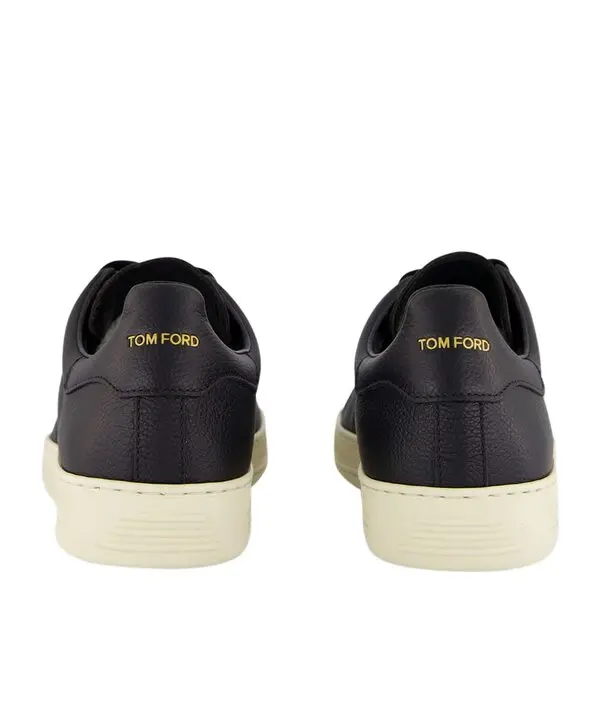 TOM FORD Perforated Leather Lace-up Sneakers - Black