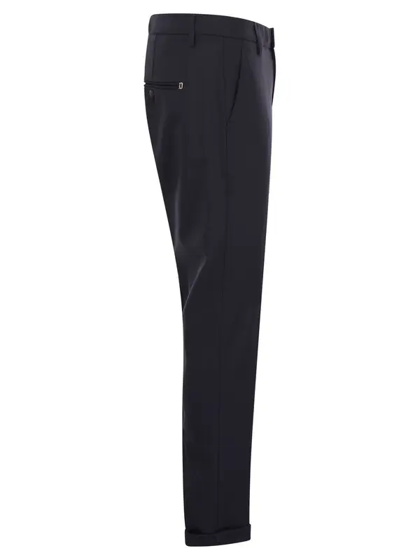 DONDUP Gaubert Wool-blend Trousers - Black