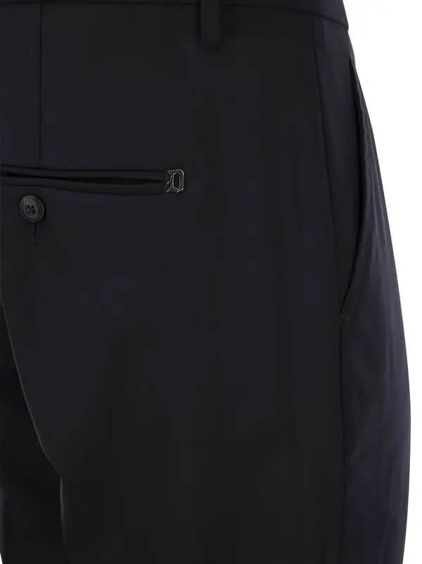 DONDUP Gaubert Wool-blend Trousers - Black