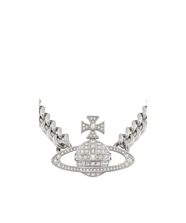 VIVIENNE WESTWOOD Neysa Chain Necklace With Orb Pendant - Platinum