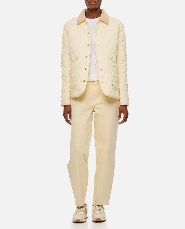 FAY Diamond Quilted Shirt Jacket With Lapels And Welt Pockets