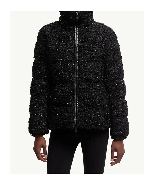 Moncler Urbel Tweed Short Down Jacket