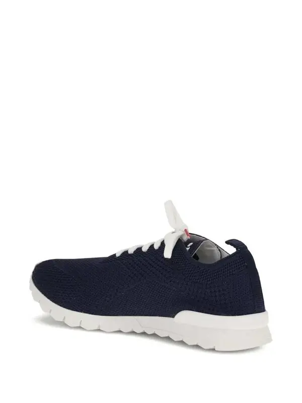 Kiton Knit Upper Lace-up Sneakers - Black