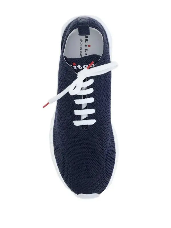 Kiton Knit Upper Lace-up Sneakers - Black