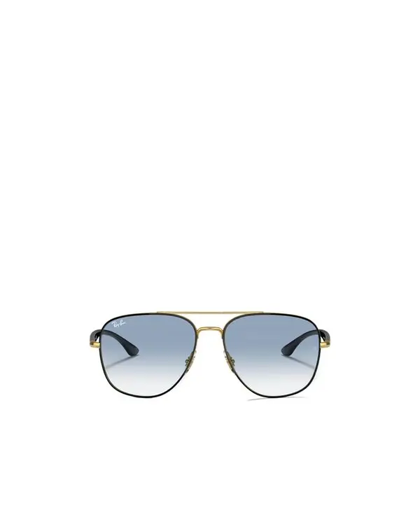 Ray-ban Square Frame Sunglasses - Polished Black In Gold