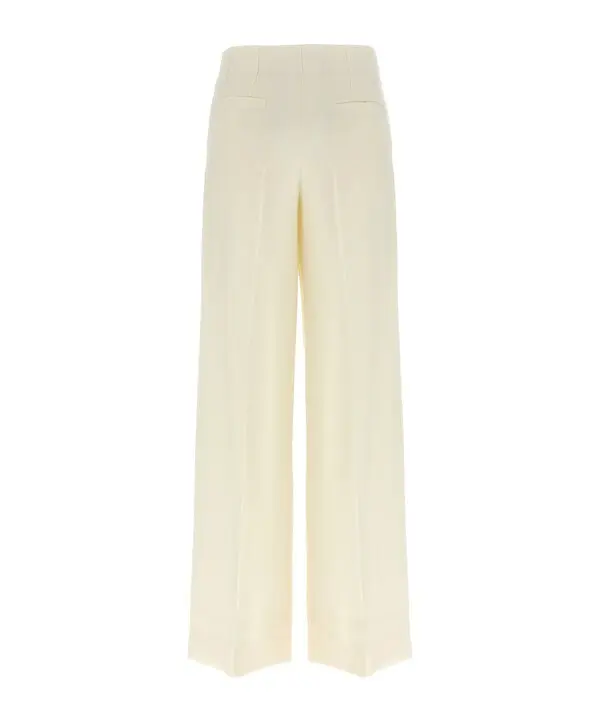 Brioni Pleated Wide-leg Trousers - White