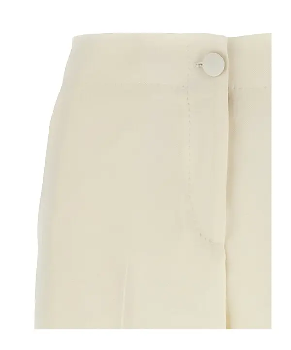 Brioni Pleated Wide-leg Trousers - White