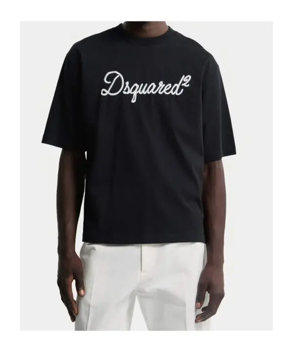 Dsquared2 Embroidered Loose Fit T-shirt - Black