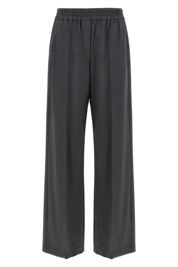 Brunello Cucinelli Elastic Waist Straight-leg Pants