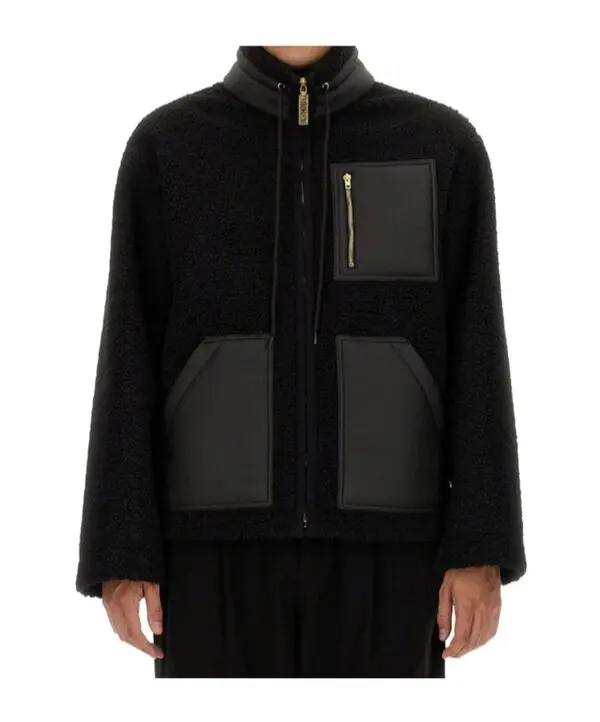 Moschino Long-sleeved Zip-up Jacket With Stand Collar