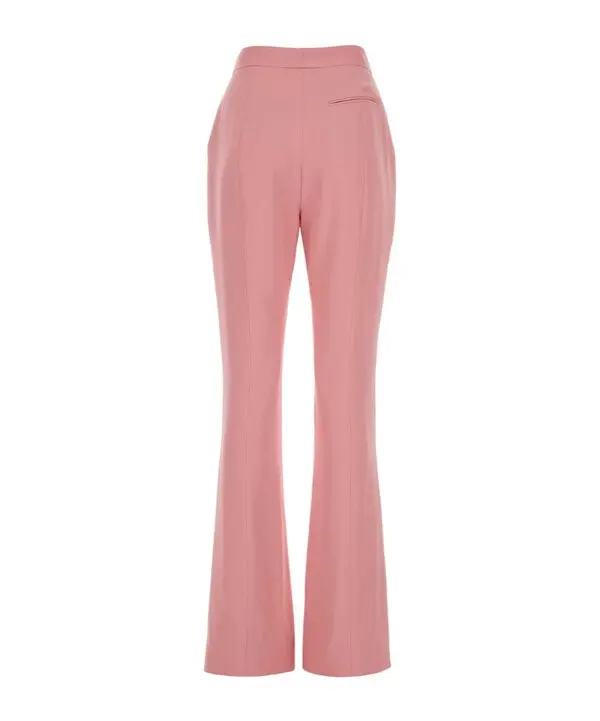 Alexander McQueen High Rise Flared Crepe Trousers
