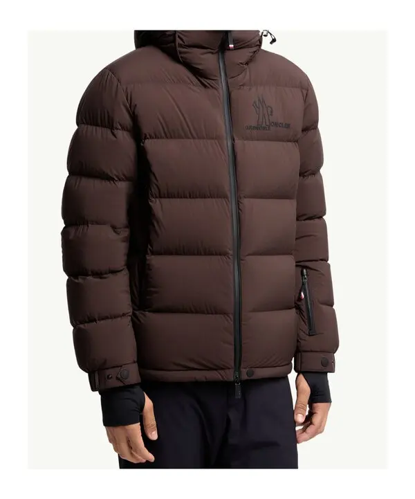 Moncler Hooded Down Jacket - Brown