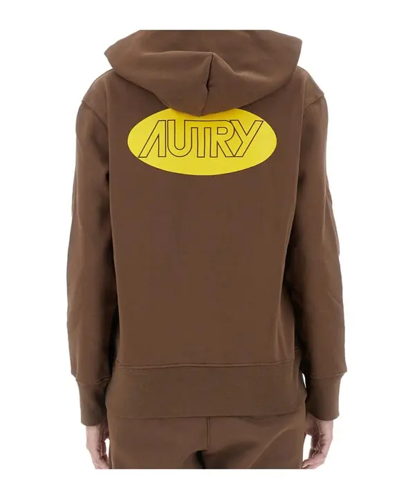 AUTRY Logo Printed Jersey Hoodie