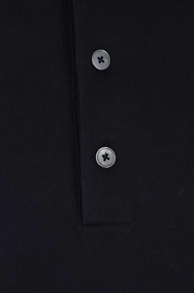 Zegna Logo Embroidered Polo Shirt - Black