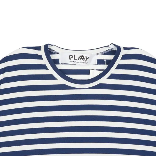 Play Comme Des Garcon Logo-appliqué Striped T-shirt