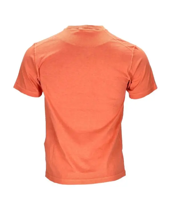 Stone Island Logo Patch Crewneck T-shirt - Orange