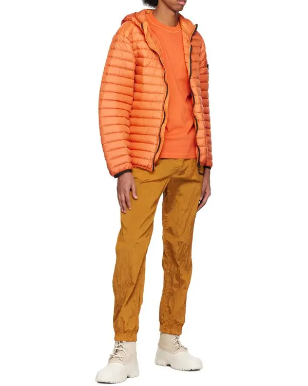 Stone Island Logo Patch Crewneck T-shirt - Orange