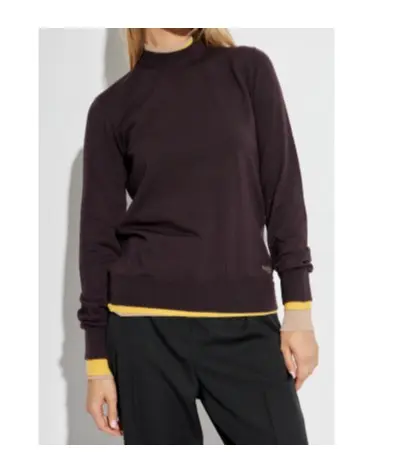 Fendi Logo Jacquard Layered-trim Jumper