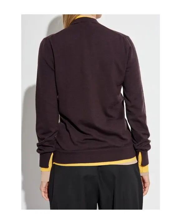 Fendi Logo Jacquard Layered-trim Jumper