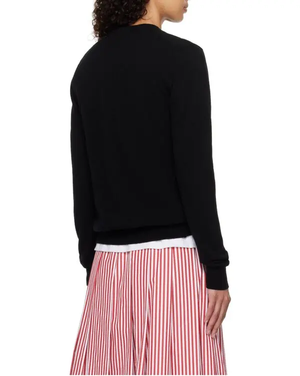 Play Comme Des Garcon Cardigan With Heart Logo - Black