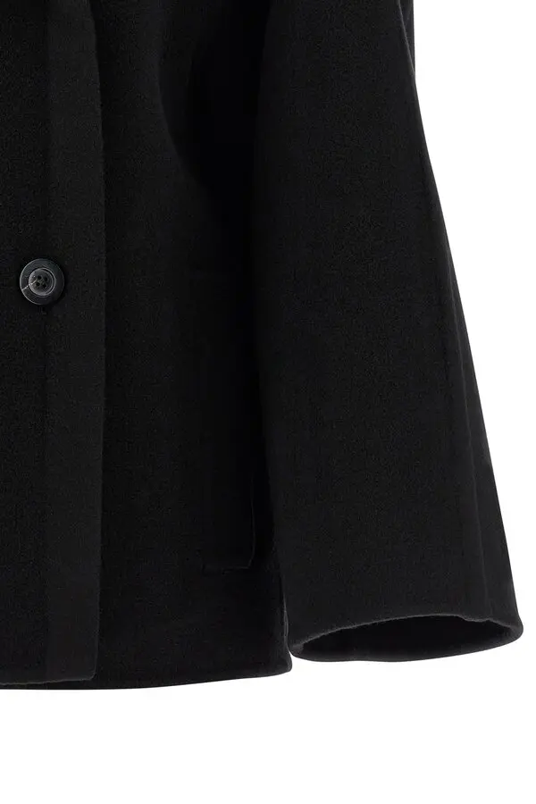 THE ROW Temur Wrap Coat - Black