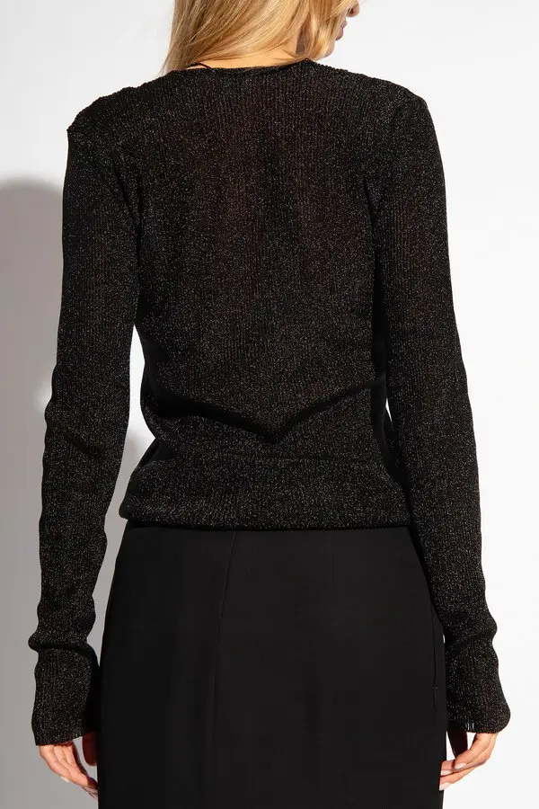 TOTEME Metallic Ribbed-knit Jumper