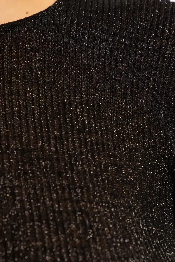 TOTEME Metallic Ribbed-knit Jumper