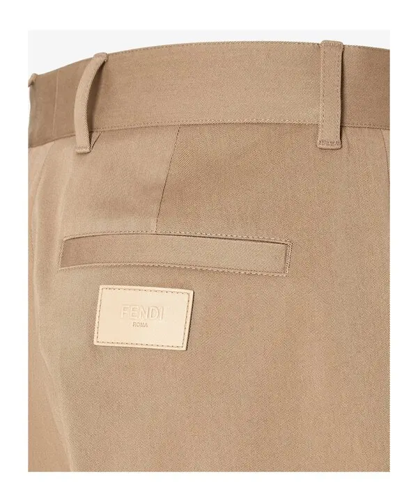 Fendi Tapered-leg Tailored Cigarette Trousers - Dove-grey