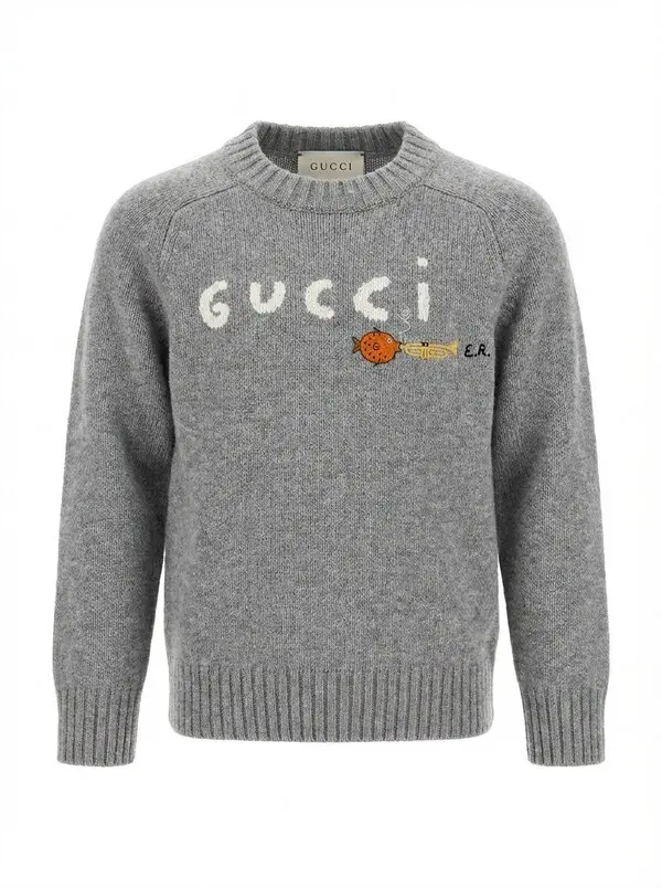Gucci Embroidered Wool Sweater
