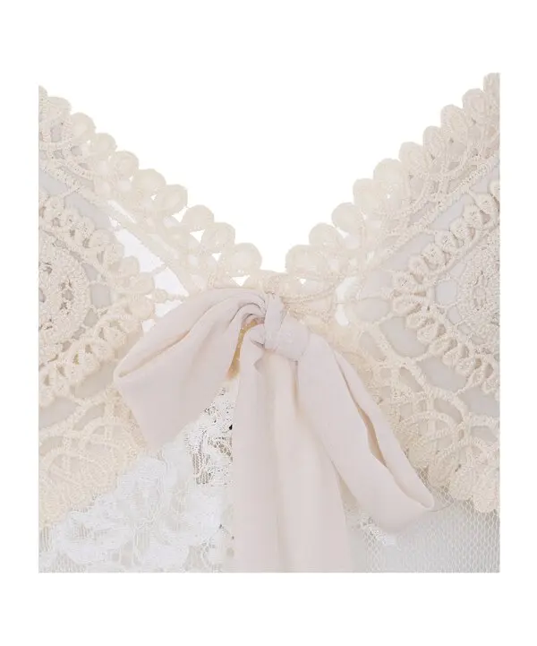ANIYE BY Noa Lace Bow Detail Top - White