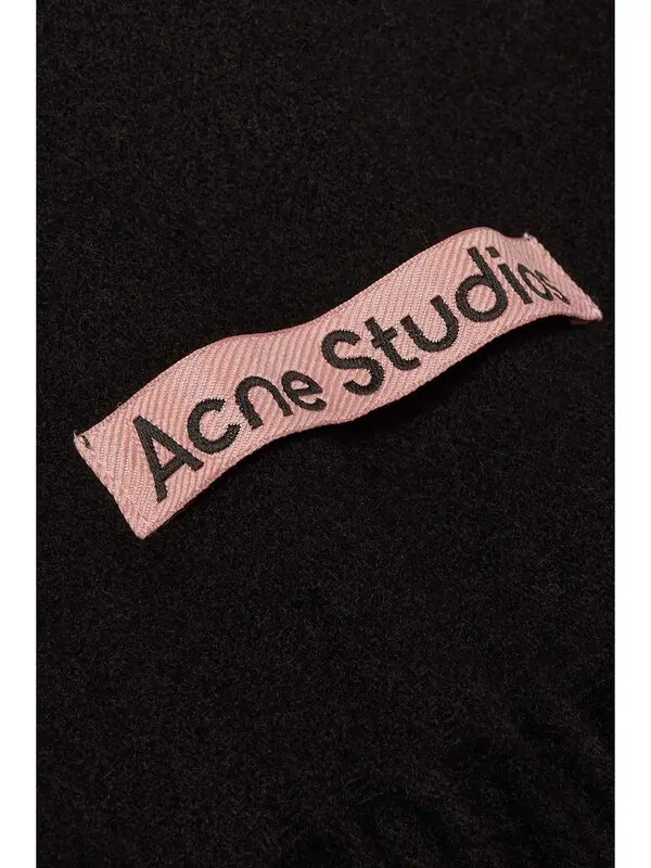 Acne Studios Fringed Scarf - Black