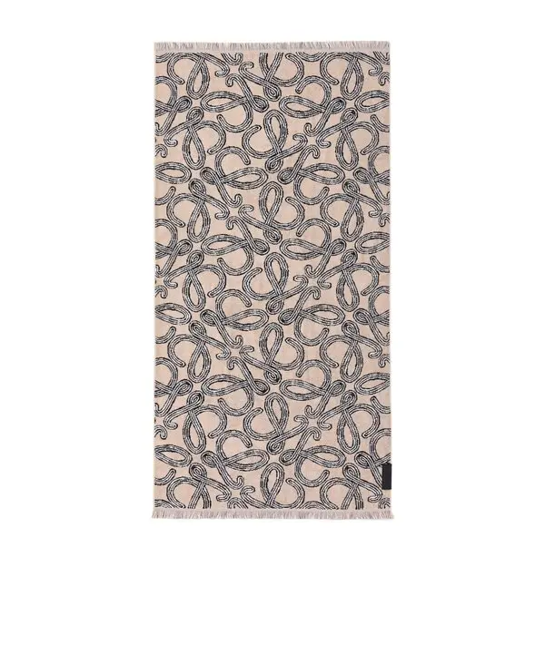 Loewe Anagram Fringed Beach Towel