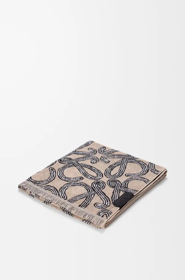Loewe Anagram Fringed Beach Towel