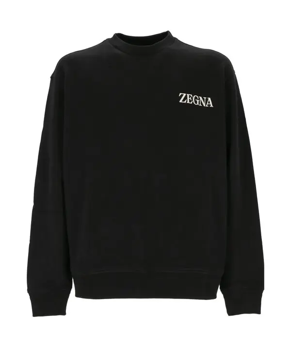 Zegna Z Logo Printed Crewneck Sweatshirt