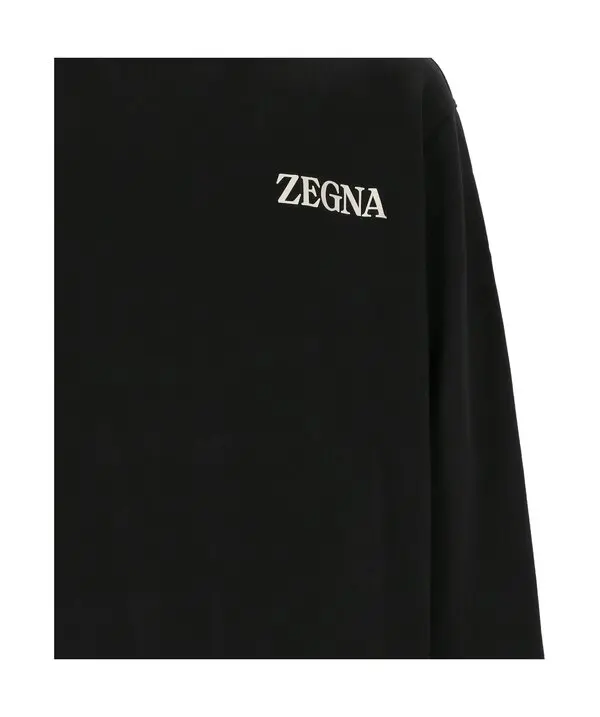 Zegna Z Logo Printed Crewneck Sweatshirt