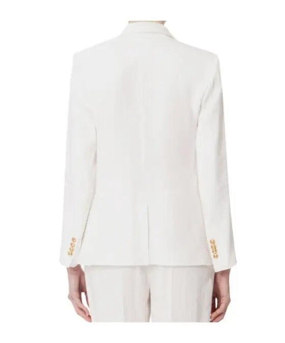 Elisabetta Franchi Single-breasted Jacket With Gold-tone Metal Buttons