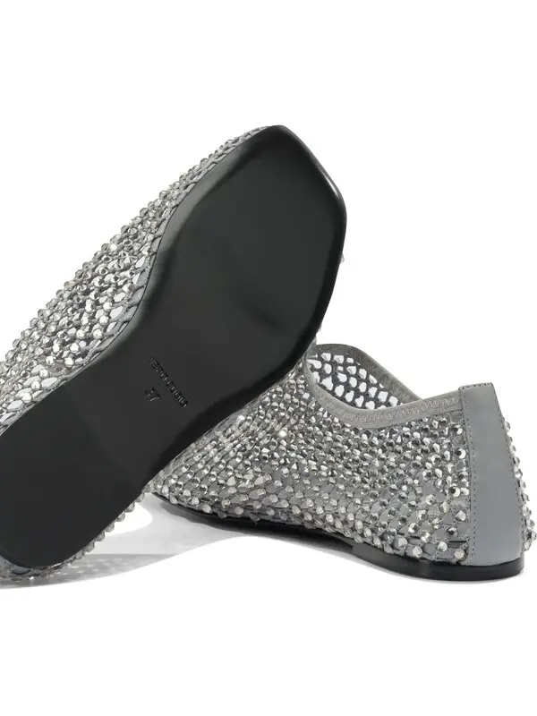 STRATEGIA Dolly Embellished Ballerinas - Grey