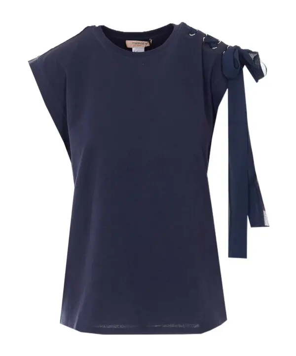 TWINSET Sleeveless Bow Detail T-shirt