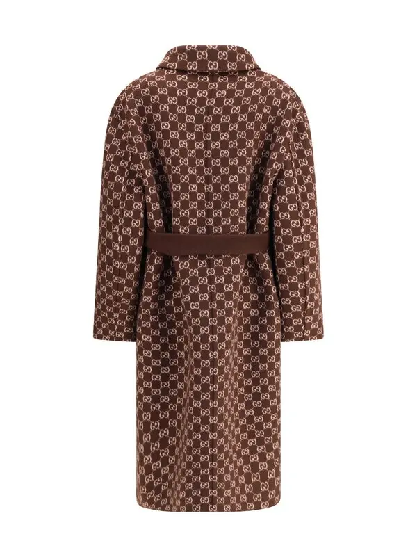 Gucci Belted Button-up Coat