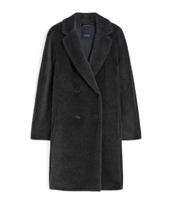 Max Mara Roseto Double Breasted Coat - Medium Gray