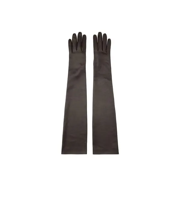 THE ROW Simon Long Gloves - Black