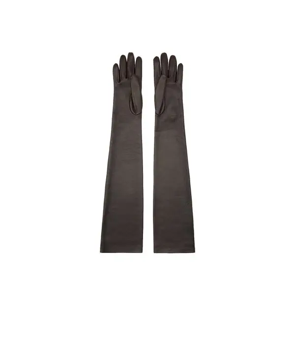 THE ROW Simon Long Gloves - Black
