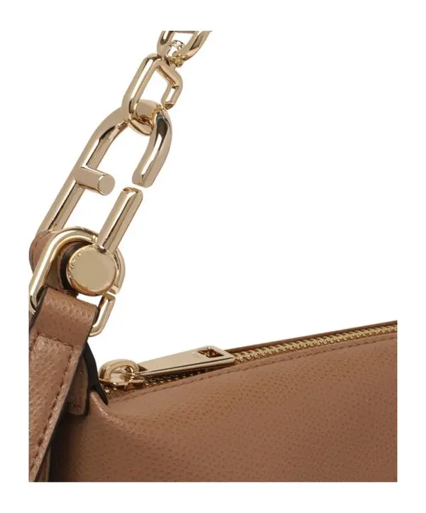 Furla Tonie Zip-up Small Shoulder Bag With Logo Detail - Brown