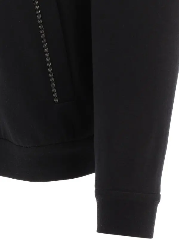 Brunello Cucinelli Zip-up Hooded Sweatshirt - Black
