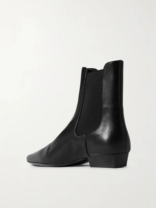 Staud Wally Leather Chelsea Boots - Black