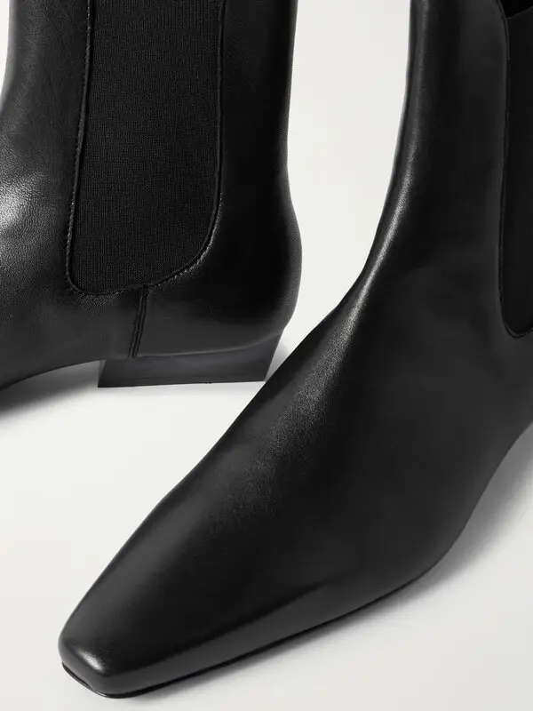 Staud Wally Leather Chelsea Boots - Black