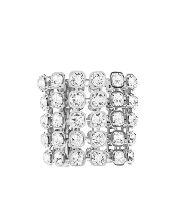 Balenciaga Crystal Embellished Bracelet - Silver
