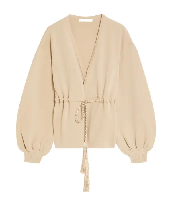 Max Mara Tiberio V-neck Tassel Cardigan - Bleached