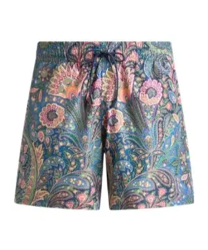 Etro Floral Paisley Swim Shorts - Blue